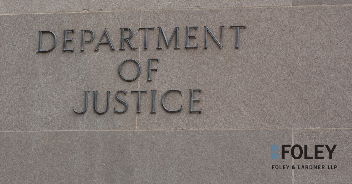 Integrating Disruptive Technologies: DOJ's New Approach to Corporate ...